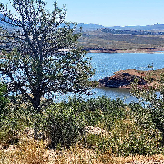 That moment when you realize Wyoming's been hiding this azure gem all along. Seminoe's pristine waters reflect the sky like nature's own infinity pool.