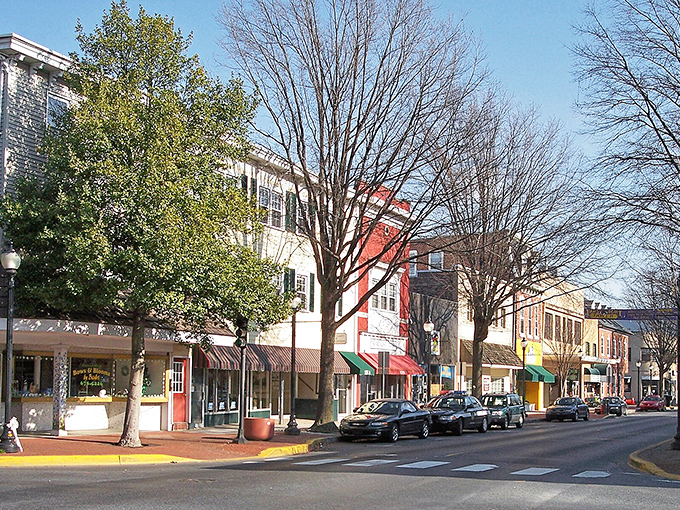 Loockerman Street's colorful storefronts invite leisurely exploration, where your dollar stretches further than your morning walk.