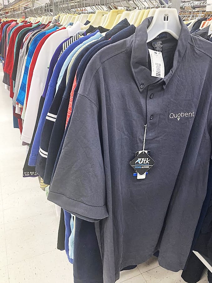 The men's clothing section offers everything from casual tees to business attire&mdash;proof that looking like a million bucks doesn't have to cost more than a sandwich.