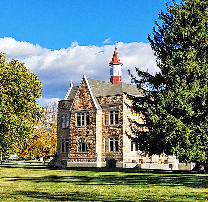 The Oneida Stake Academy building stands as Preston's architectural crown jewel, its red-topped tower watching over generations of frugal Idahoans.