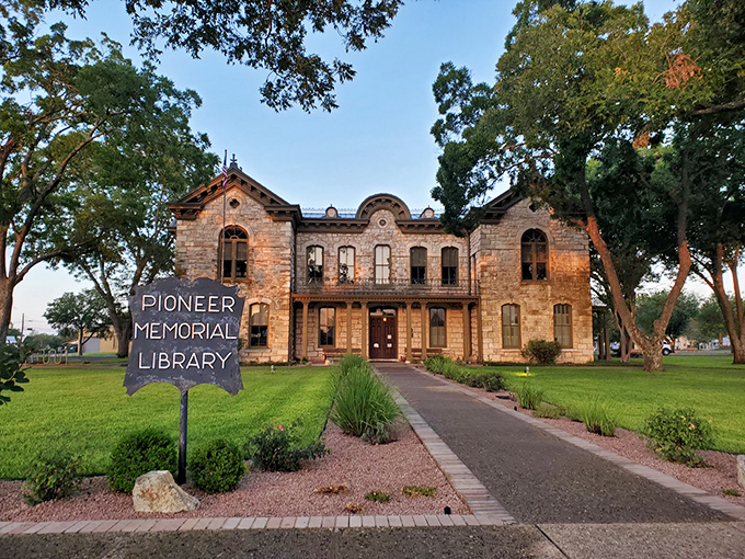 The Pioneer Memorial Library isn't just gorgeous architecture&mdash;it's a limestone love letter to literature housed in the former county courthouse.