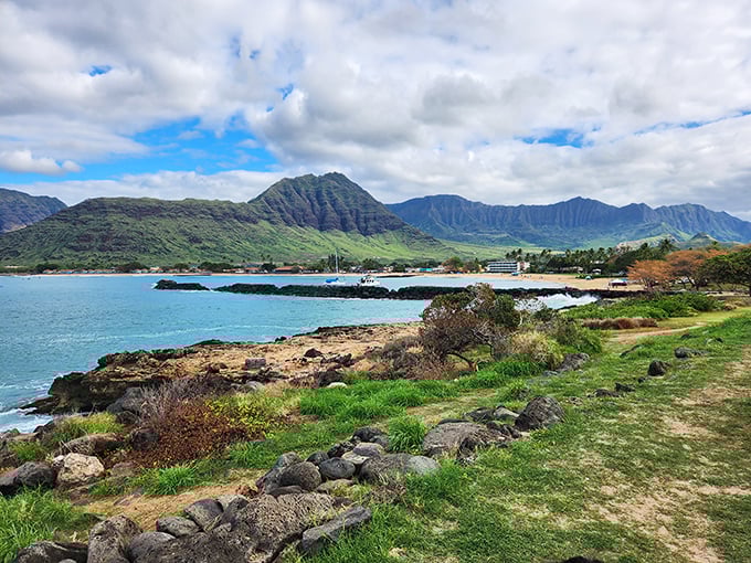 Pokai Bay's protected waters create nature's perfect swimming pool, where the hardest decision is whether to swim or just stare at the view.