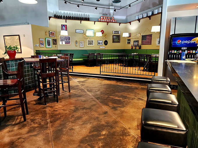 Classic Italian-American vibes fill the dining room with its green banquettes and wood accents. The kind of place where calories don't count.