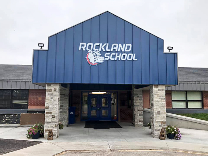 Rockland School stands proud as the community's heartbeat, where education meets hometown spirit in perfect small-town harmony.