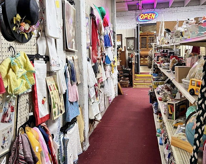 Walking these crimson aisles feels like stepping into your grandmother's closet &ndash; if your grandmother collected everything from aprons to zithers.