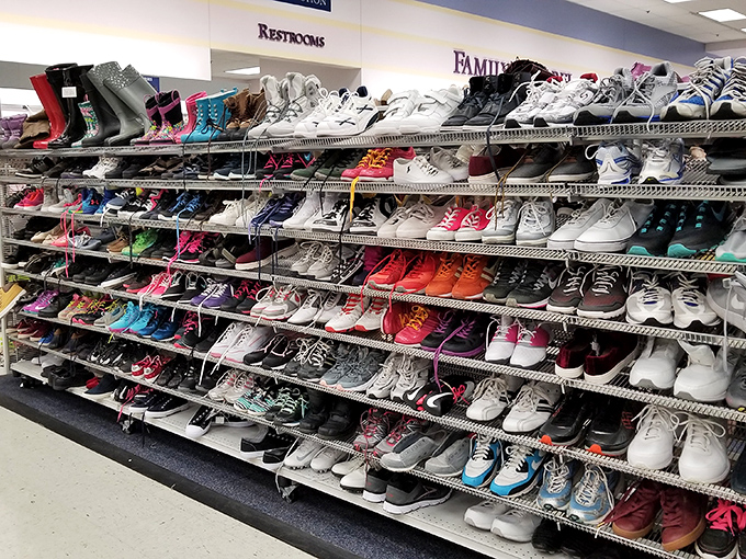 The shoe section rivals Imelda Marcos's closet, with enough footwear options to outfit you for every occasion from hiking to wedding hopping.