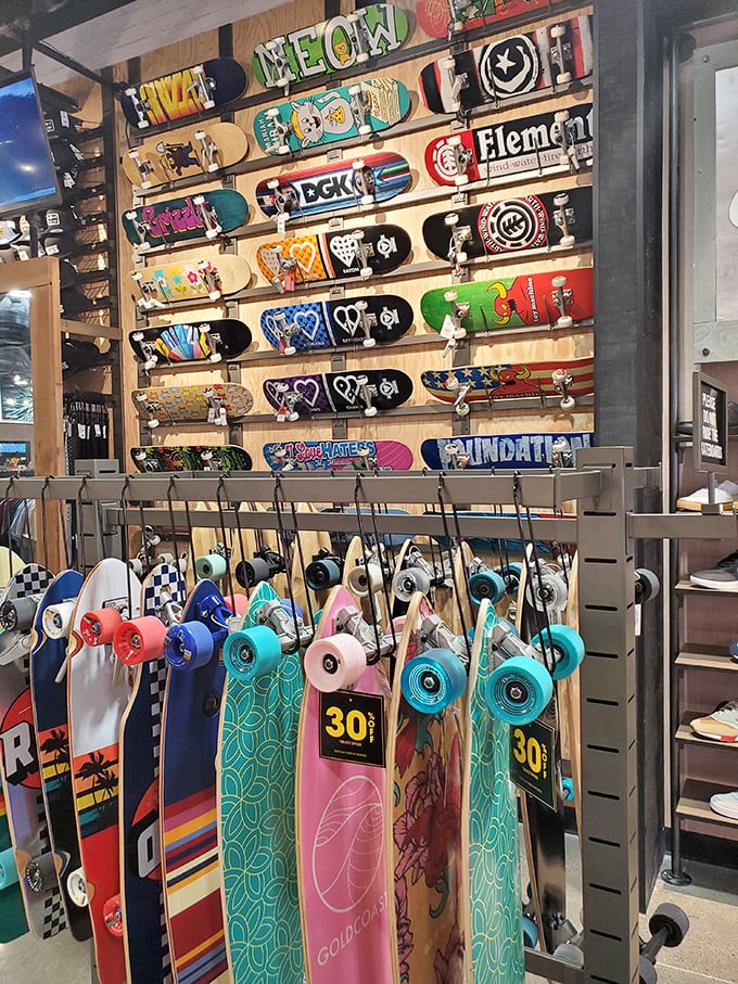 A skateboard wall that would make Tony Hawk weep tears of joy &ndash; and they're all on sale.