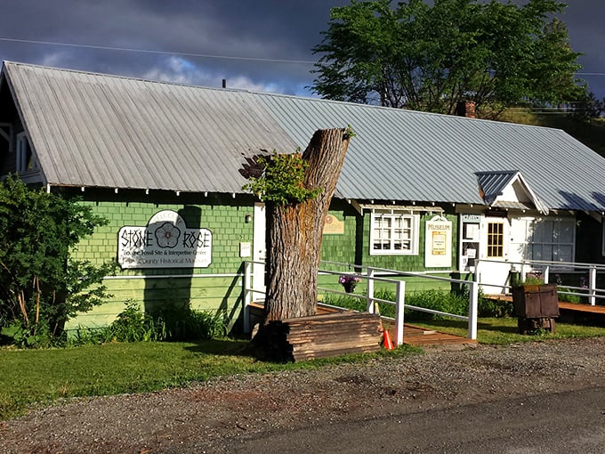 The lime-green Stonerose Interpretive Center invites visitors to literally dig into history &ndash; the only place where finding fossils is guaranteed entertainment.