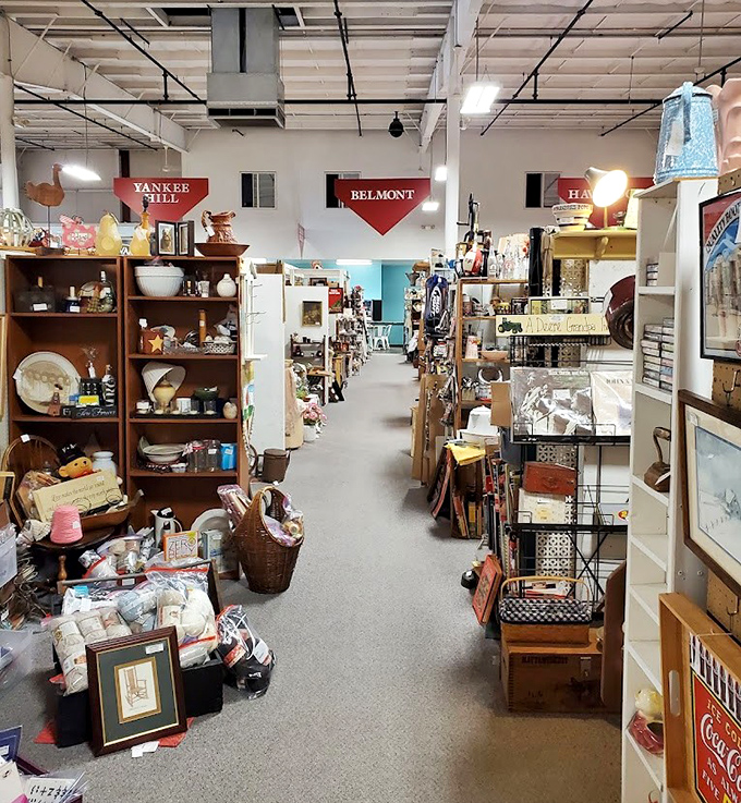 Aisles that whisper stories from decades past. Each booth is its own time capsule, beckoning you to explore what's around the next corner. 