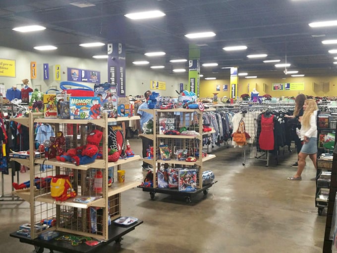 Organized chaos at its finest&mdash;toys, clothes, and possibilities stretch as far as the eye can see. Every aisle promises unexpected discoveries.