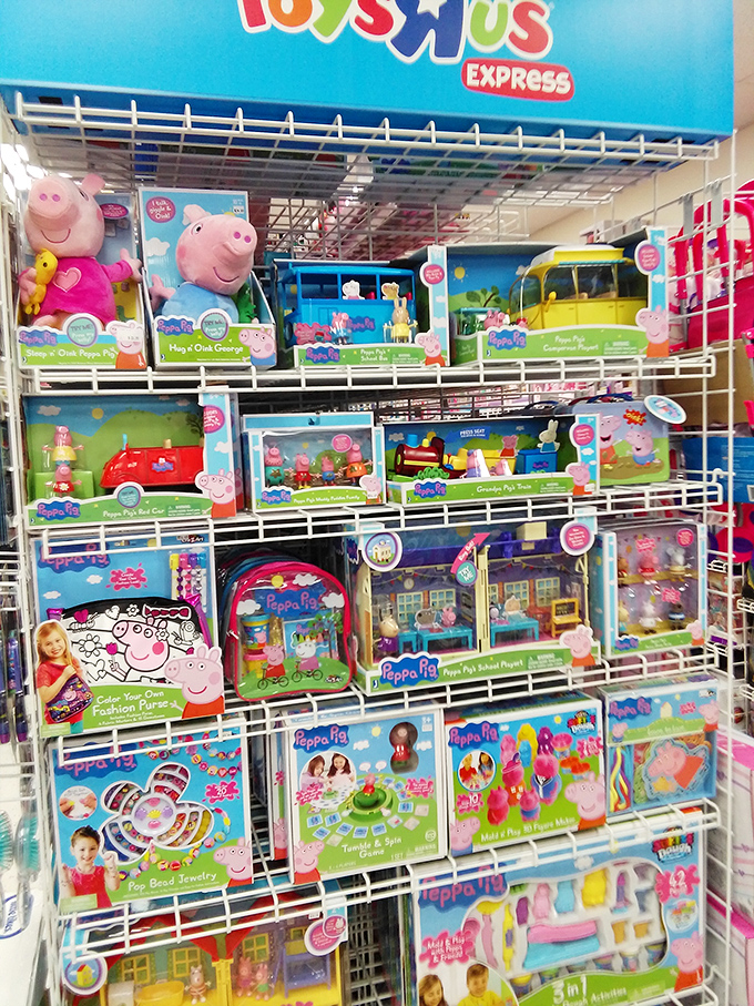 Peppa Pig paradise! Where children get bribed into good behavior with the promise of colorful characters while parents shop in peace.
