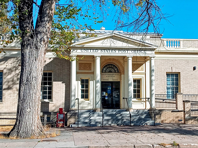 This isn't just any post office&mdash;it's architectural eye candy with columns that would make Thomas Jefferson nod in approval.