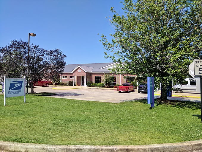 Even the post office in Senoia has character—a brick building surrounded by greenery that makes mailing a postcard feel like a scene from a nostalgic film.