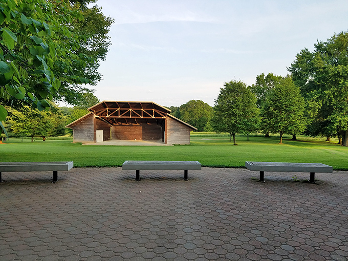 White Clay Creek's pavilion stands ready for summer concerts under stars that actually shine through.