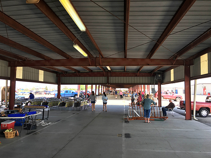 From above, the sprawling complex reveals just how serious Ohio takes its flea market game—this is no joke.