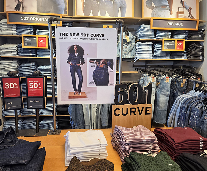 Denim democracy in action &ndash; the Levi's store offers every curve, cut and wash imaginable, proving great jeans are the true American dream.