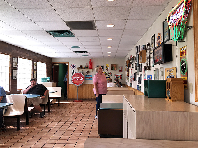 No-frills interior where memories are made between bites. The wall memorabilia tells stories that predate Instagram by decades.