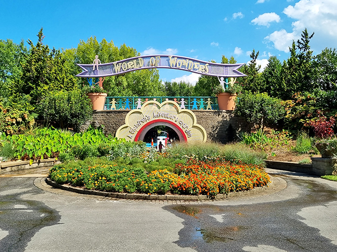 "World of Wonders" indeed! This whimsical entrance tunnel feels like stepping through a portal to Wonderland&mdash;minus the grumpy caterpillar.