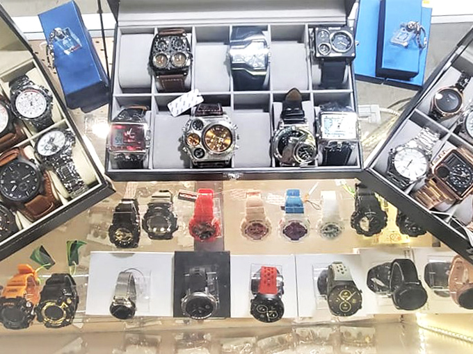 Timepieces frozen at different moments, waiting for new wrists. At Keller's, even watches tell stories of their previous lives.