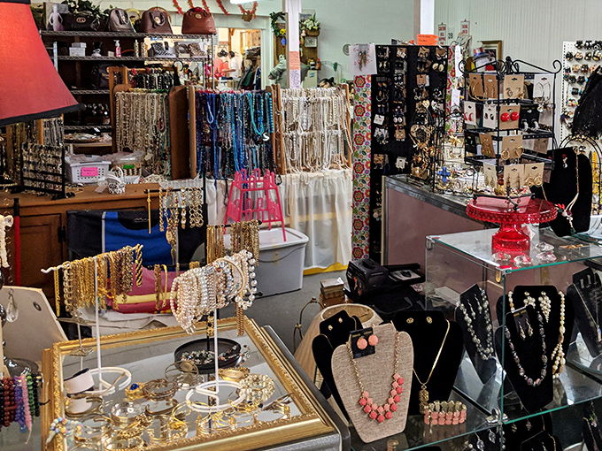 Jewelry heaven awaits! This dazzling display would make Elizabeth Taylor herself pause mid-stride to consider a new addition to her collection.