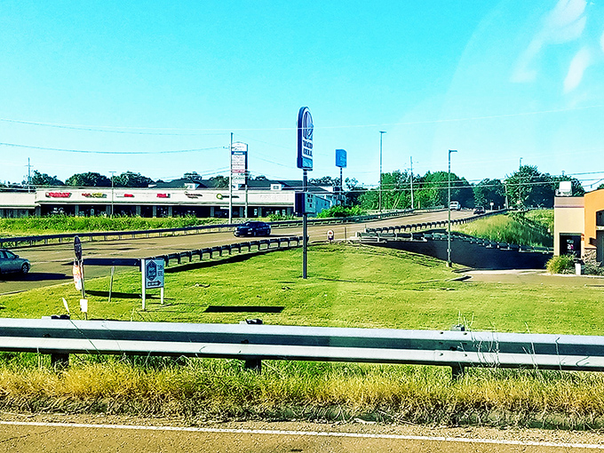 Even Grenada's roadside views offer a glimpse of small-town Mississippi charm, where highways lead to unexpected discoveries just waiting around the bend.