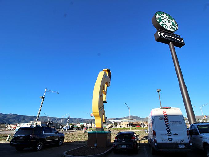 Even Starbucks seems to bow in reverence to this mythological giant, whose silhouette has photobombed countless road trip memories.