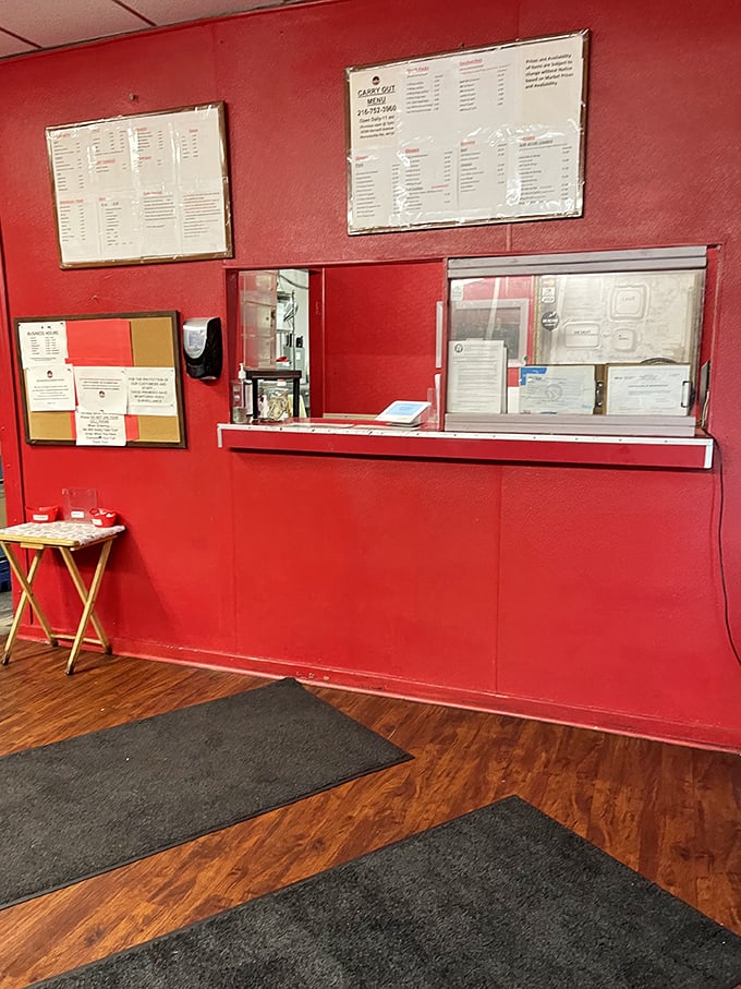 The ordering counter's vibrant red walls say it all&mdash;this place means business. Barbecue business, the most delicious kind.