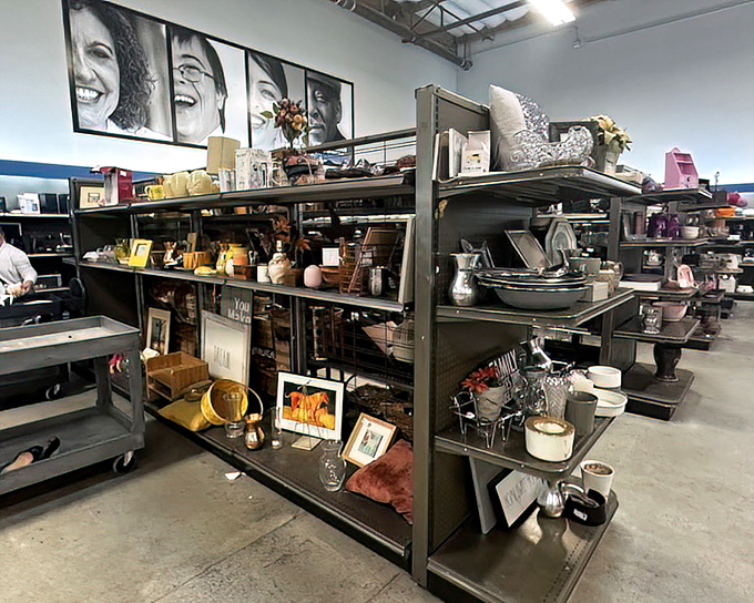 Shelves packed with potential treasures await new homes &ndash; from vintage frames to quirky decor pieces that whisper stories of their previous lives.