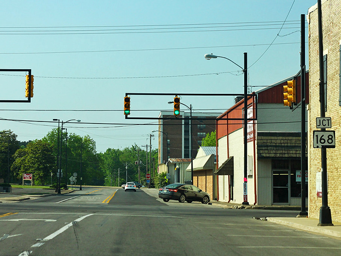 Route 168 stretches into the distance, promising adventures without the gridlock. Where traffic lights are merely suggestions, not life sentences.
