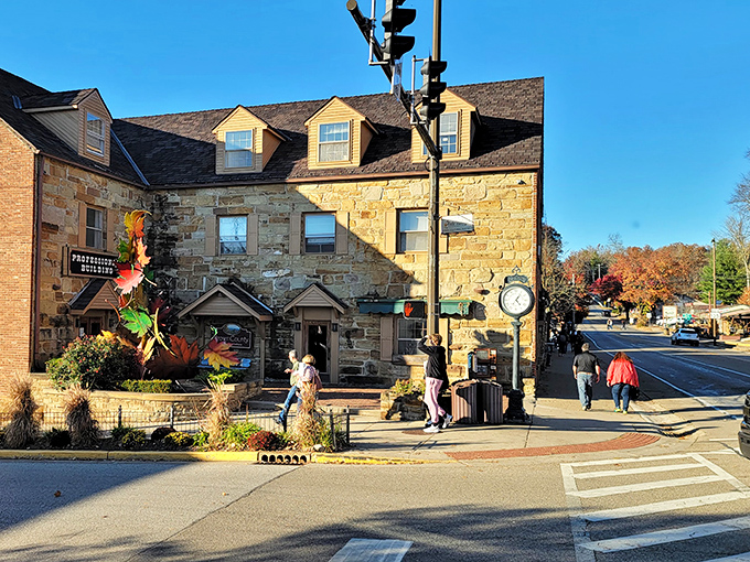 Downtown Nashville glows in autumn sunlight, its stone buildings standing like sentinels of small-town charm. Even the traffic light seems to move at a more civilized pace.