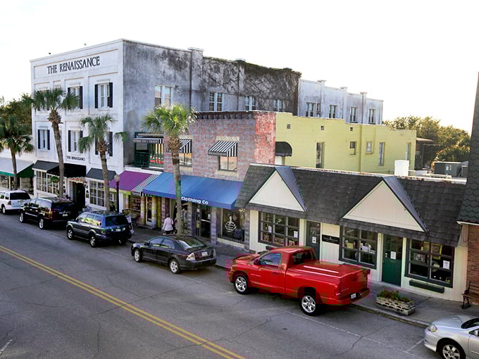 The Renaissance Building anchors a downtown where you can actually find parking. It's like stepping into a Norman Rockwell painting with better shopping options.