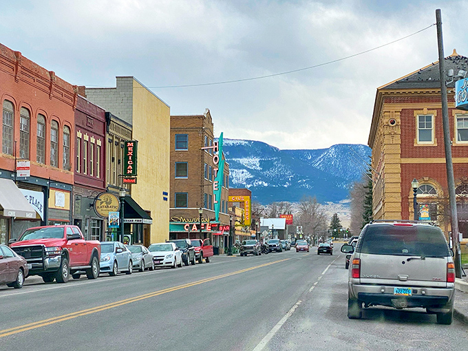 Main Street Livingston offers that perfect small-town stroll where every storefront tells a story and the mountains stand guard in the background.