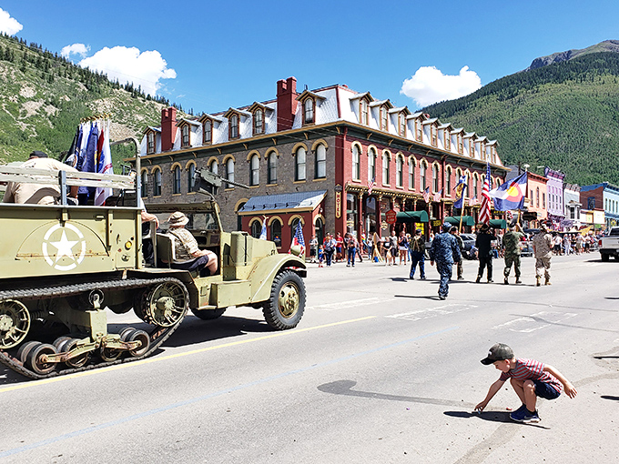 Downtown Silverton serves up a visual feast of Wild West architecture with a side of mountain majesty that no filter could improve.