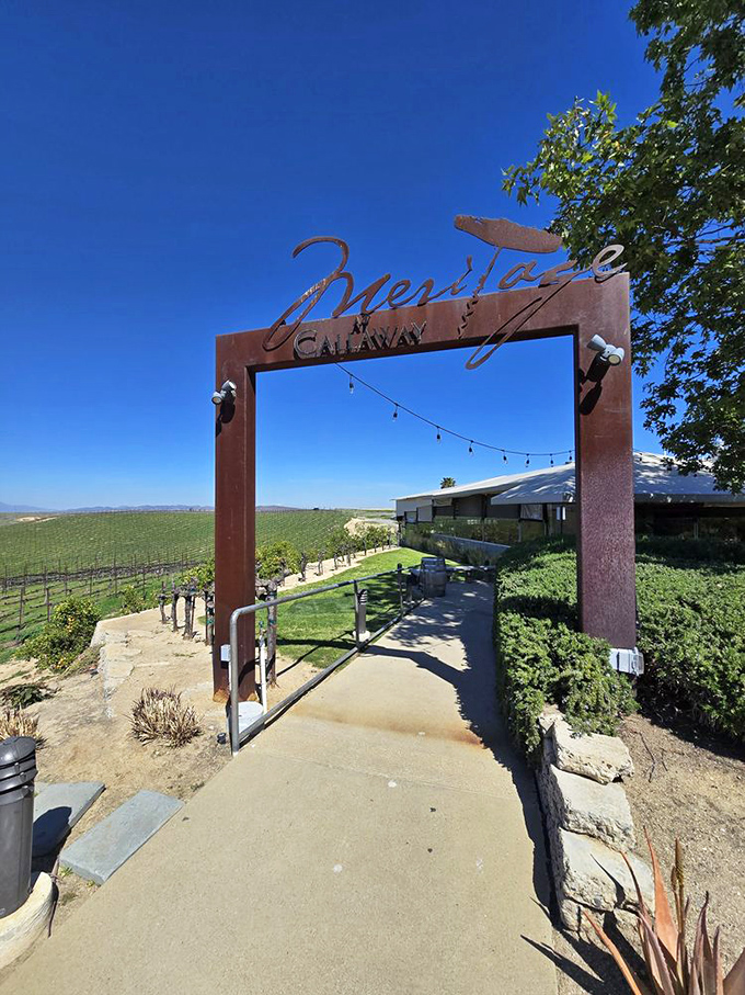 Meritage isn't just a wine term&mdash;it's your gateway to vineyard bliss through this rustic-chic archway.
