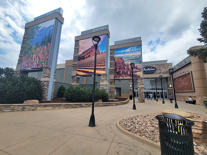 Main entrance beckons with promises of retail adventures where your credit card might actually thank you.