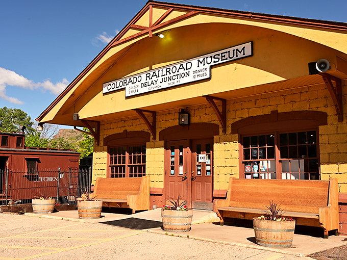 The museum's charming depot building welcomes visitors like an old friend, its vintage design promising adventures that transcend time.