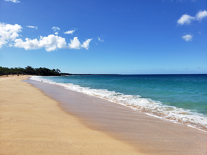 That moment when your toes sink into sand so perfect it feels like walking on warm silk. Mākena's beaches redefine relaxation.