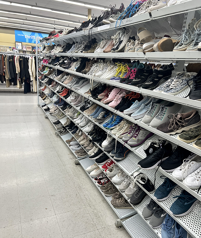 A shoe lover's paradise where Cinderella could find not just one glass slipper, but an entire wardrobe of footwear for every royal ball.