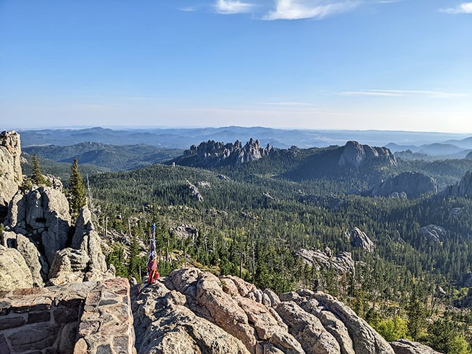 The view that makes you question why you ever complained about the office window not opening. Four states visible, zero emails requiring responses.