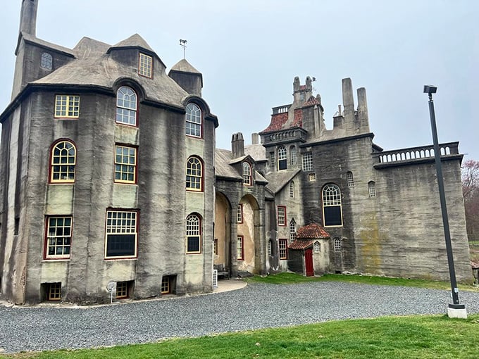 The castle's exterior is architectural jazz&mdash;improvised, unexpected, and somehow perfectly harmonious despite breaking every design rule in the book.