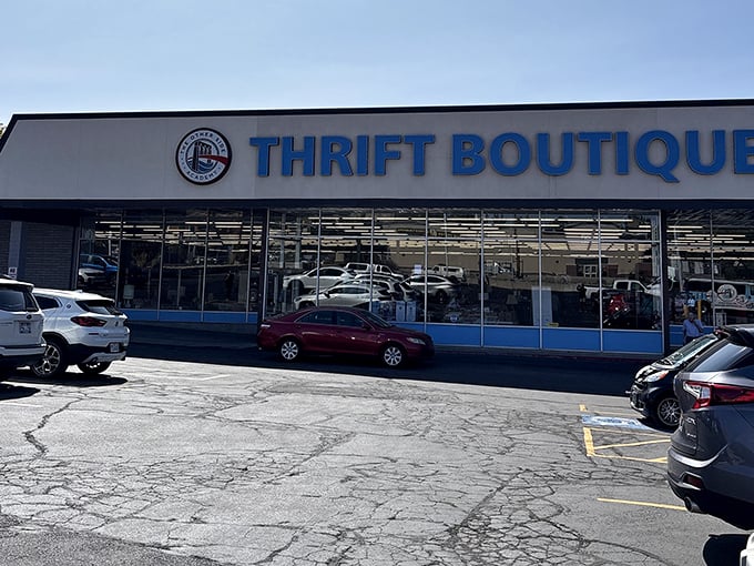 A spacious storefront with ample parking&mdash;the first clue this isn't your average cramped thrift store experience.