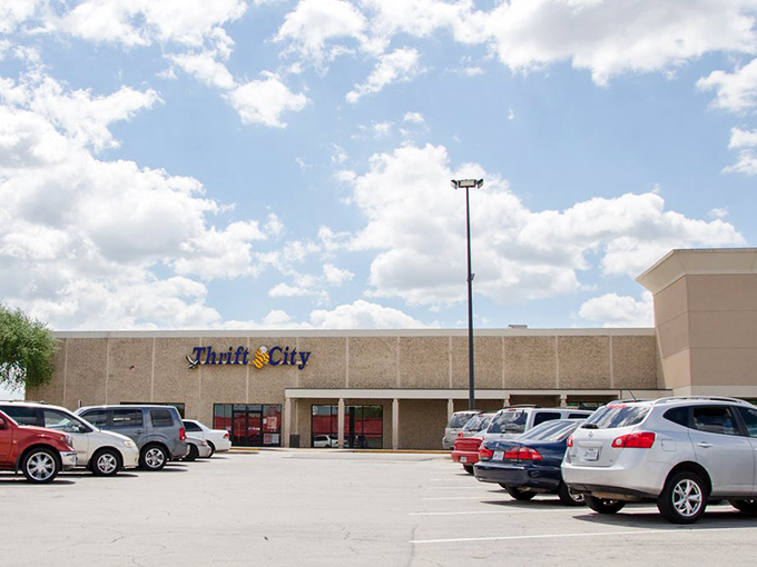 The parking lot fills early on discount days &ndash; savvy Texans know timing is everything in the thrifting game.