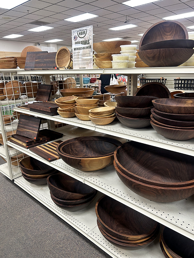 Wooden bowl heaven! These handcrafted beauties transform ordinary Tuesday night salads into Instagram-worthy feasts without the artisanal price tag.