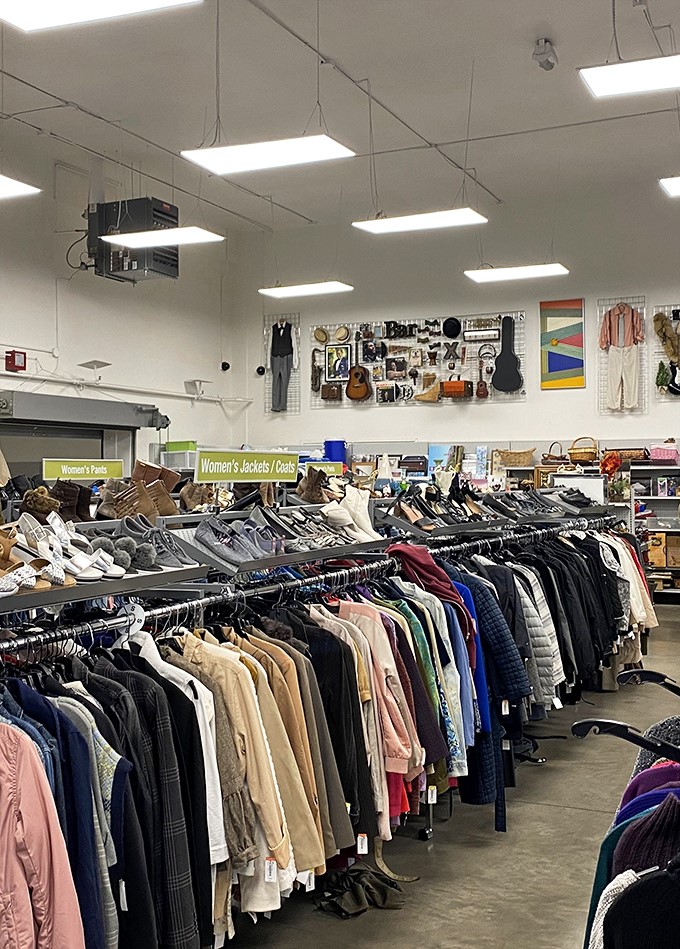 Organized chaos at its finest! The women's section stretches like an endless buffet of fashion possibilities, where yesterday's splurges become today's steals.