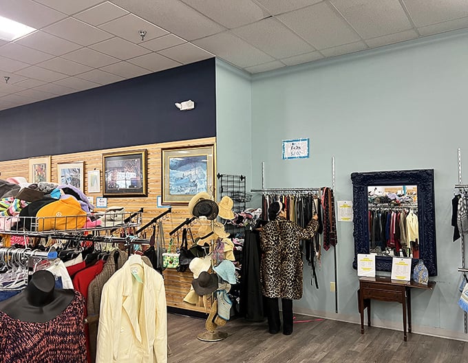 The clothing section is organized with the precision of a Swiss watch factory. No digging through mystery bins required!