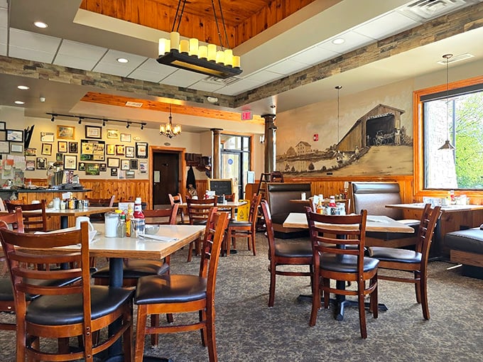 Wooden beams overhead, local memorabilia on walls&mdash;this isn't just a restaurant, it's Montgomery's living room where calories don't count.