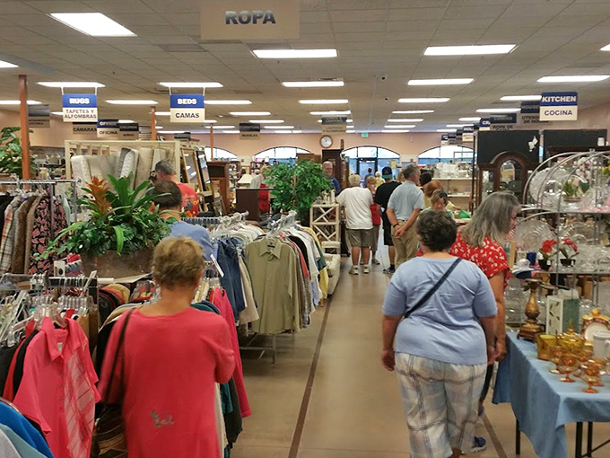 Navigation made easy with bilingual signage directing shoppers to each department. The thrill of the hunt begins as soon as you step inside.