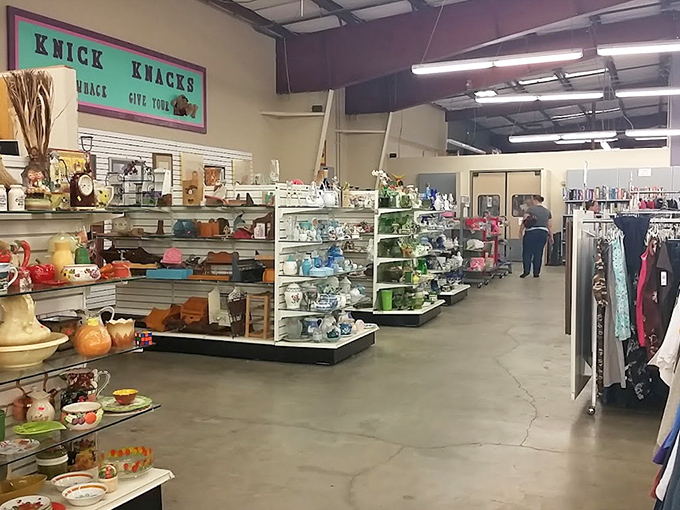 The "Knick Knacks" section is where forgotten treasures find new admirers. One person's dusty shelf-dweller becomes another's conversation piece.