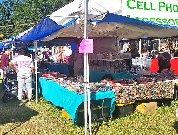 Colorful tables laden with merchandise create a maze of possibility. The thrill of the hunt is real&mdash;and so is the challenge of deciding what to bring home!