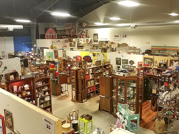 A bird's-eye view of organized chaos&mdash;where every booth is its own little kingdom of collectibles waiting to be explored.